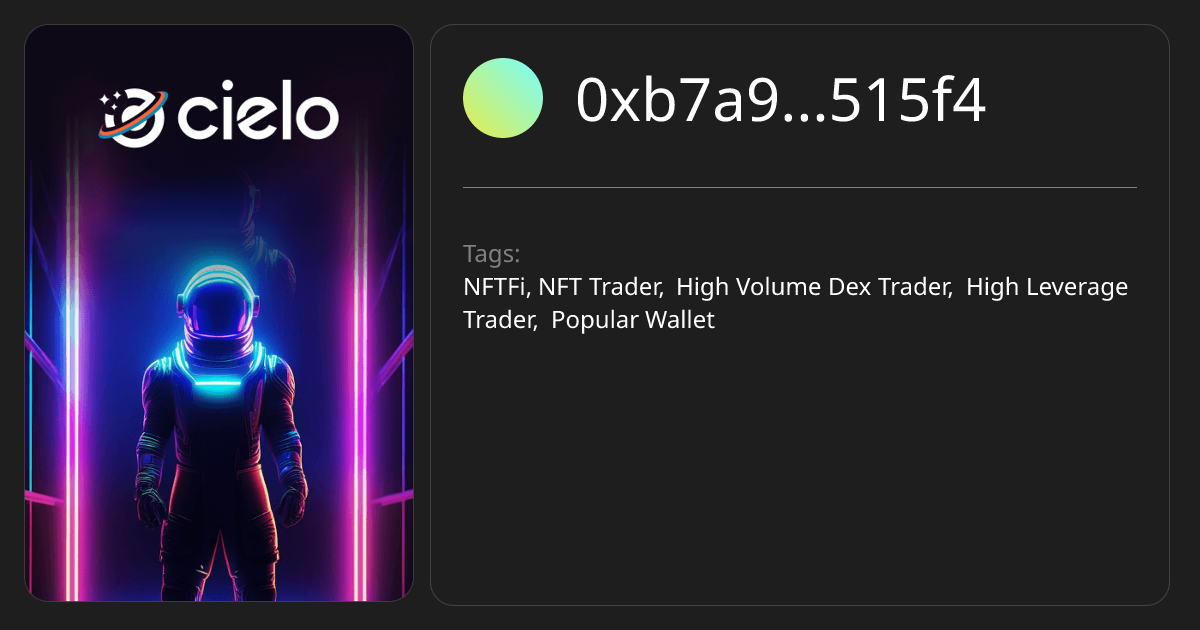 Wallet 0xb7a9...515f4 | Cielo