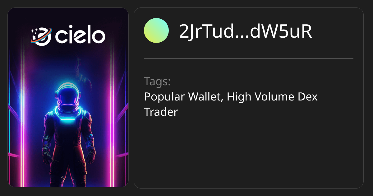 Wallet 2JrTud...dW5uR PnL | Cielo